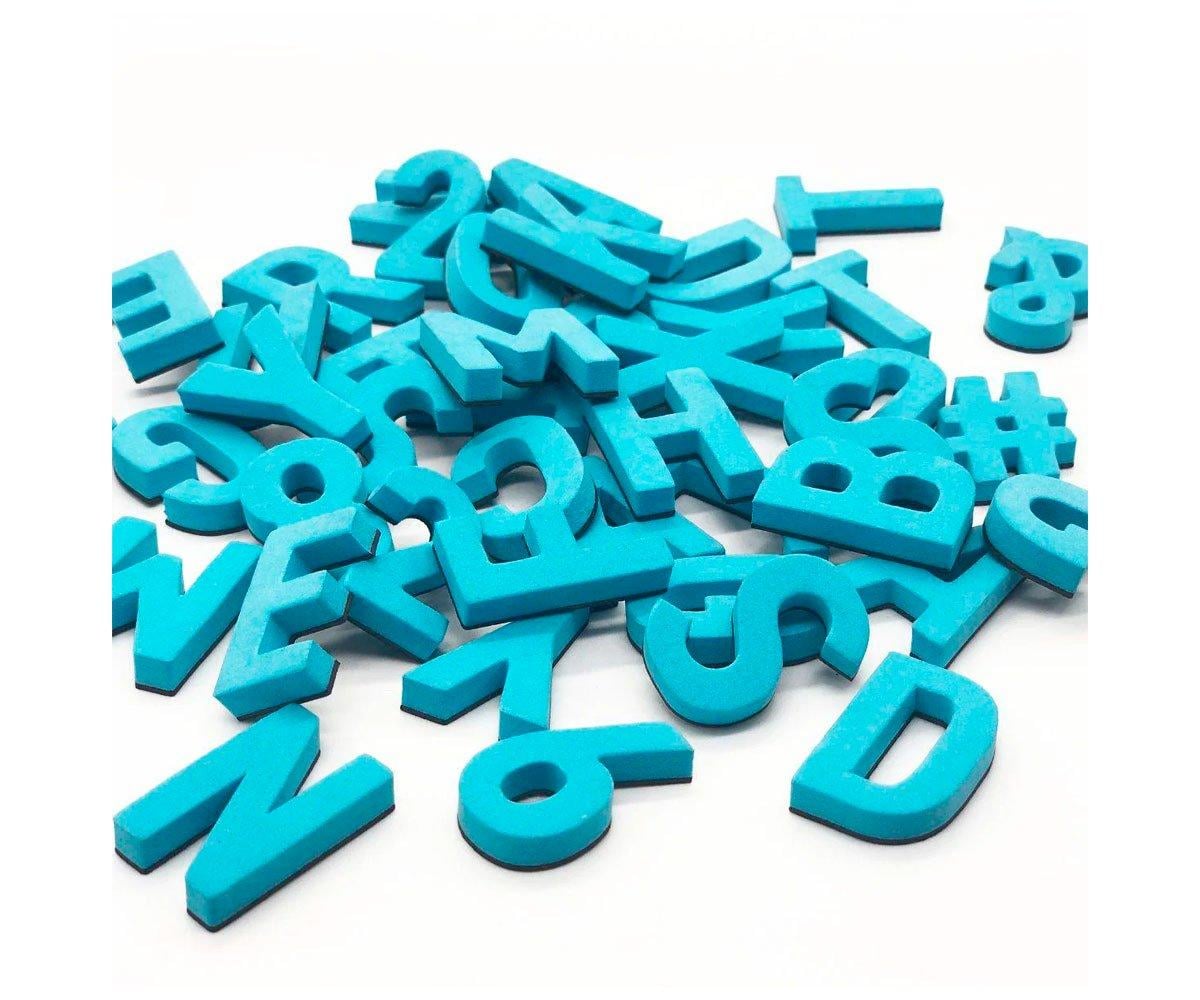200 Letras Magnéticas Azul - Tutete