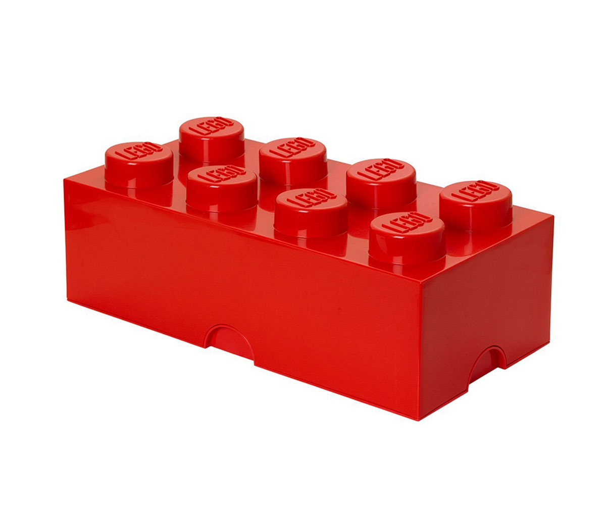 Brick Lego de Almacenamiento 8 Rojo - Tutete