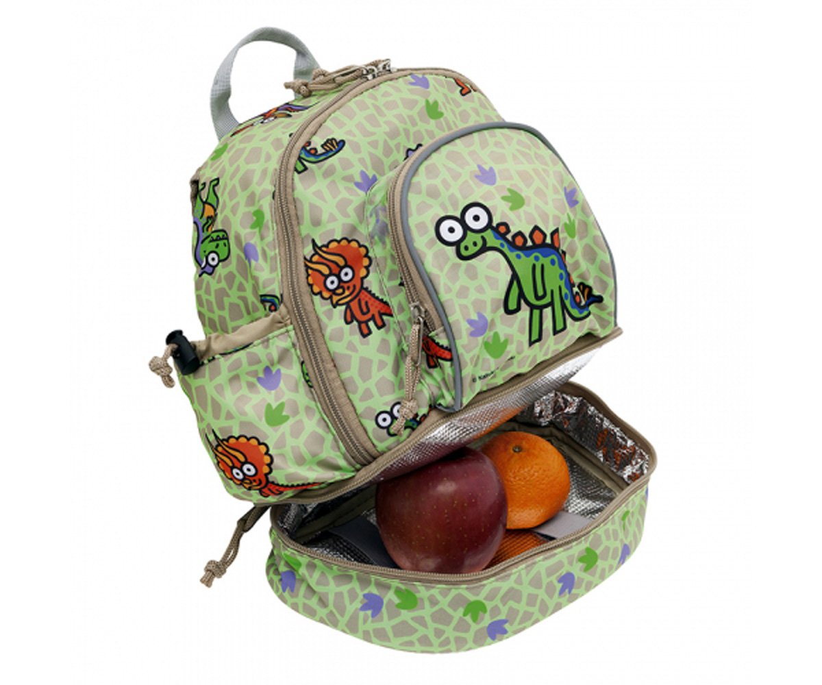 Mochila Infantil Con Bolsillo Térmico Katuki Dino Tutete