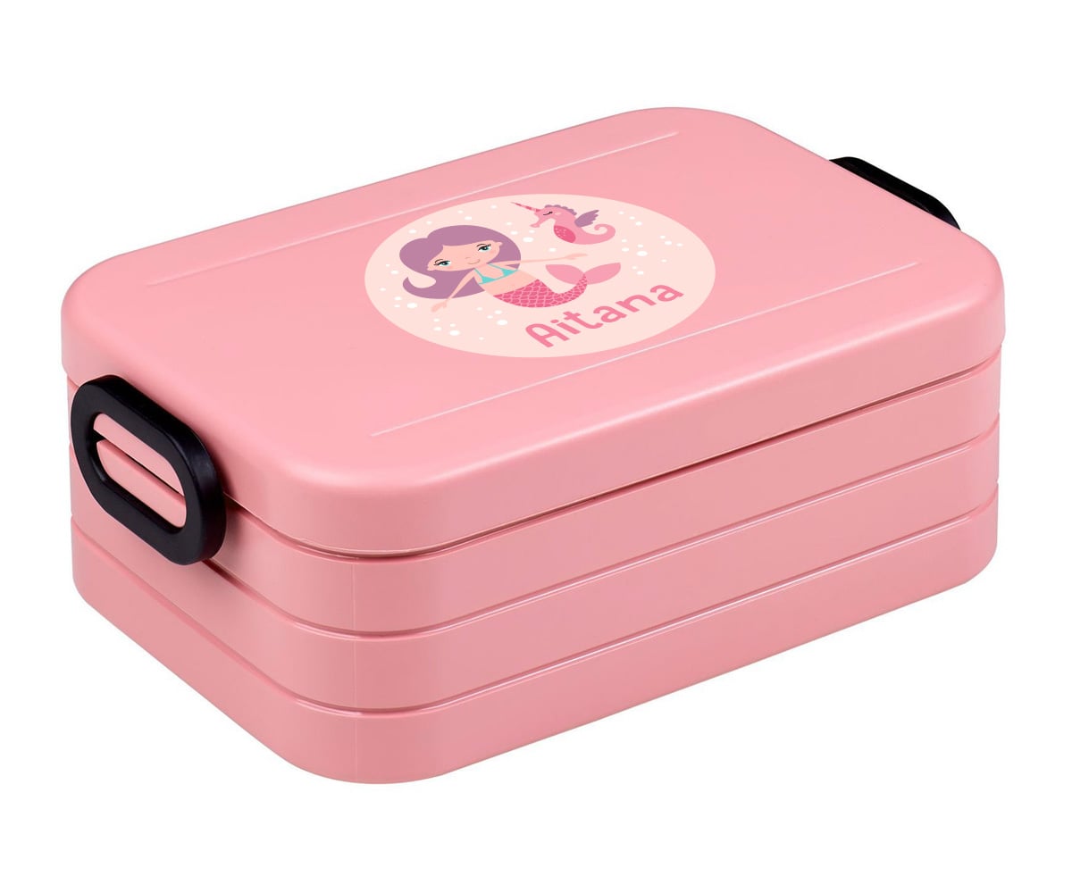 Caja Bento Midi Nordic Rosa Personalizada - Tutete