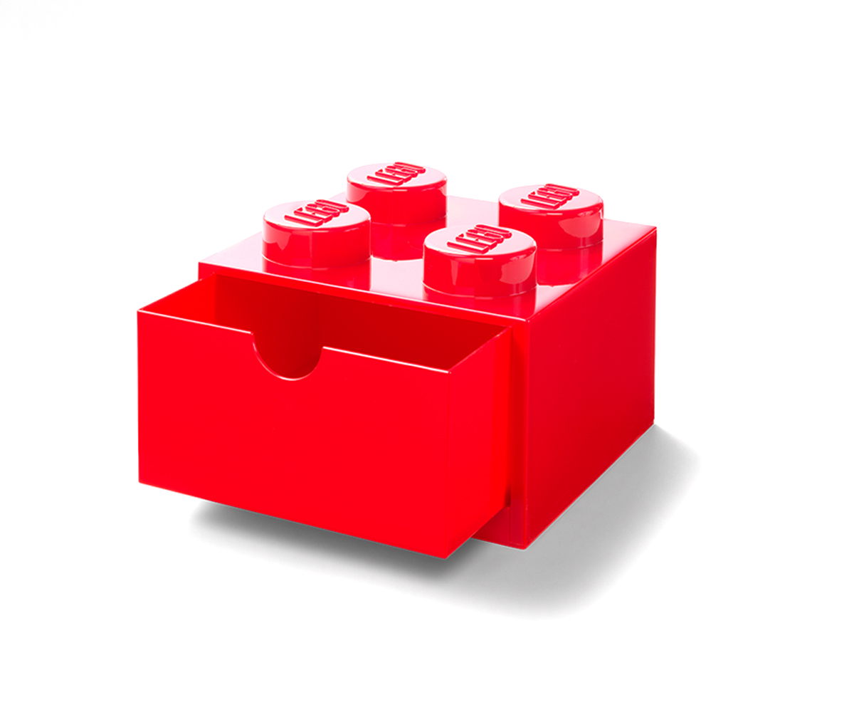 Organizador Escritorio Lego 4 Rojo - Tutete
