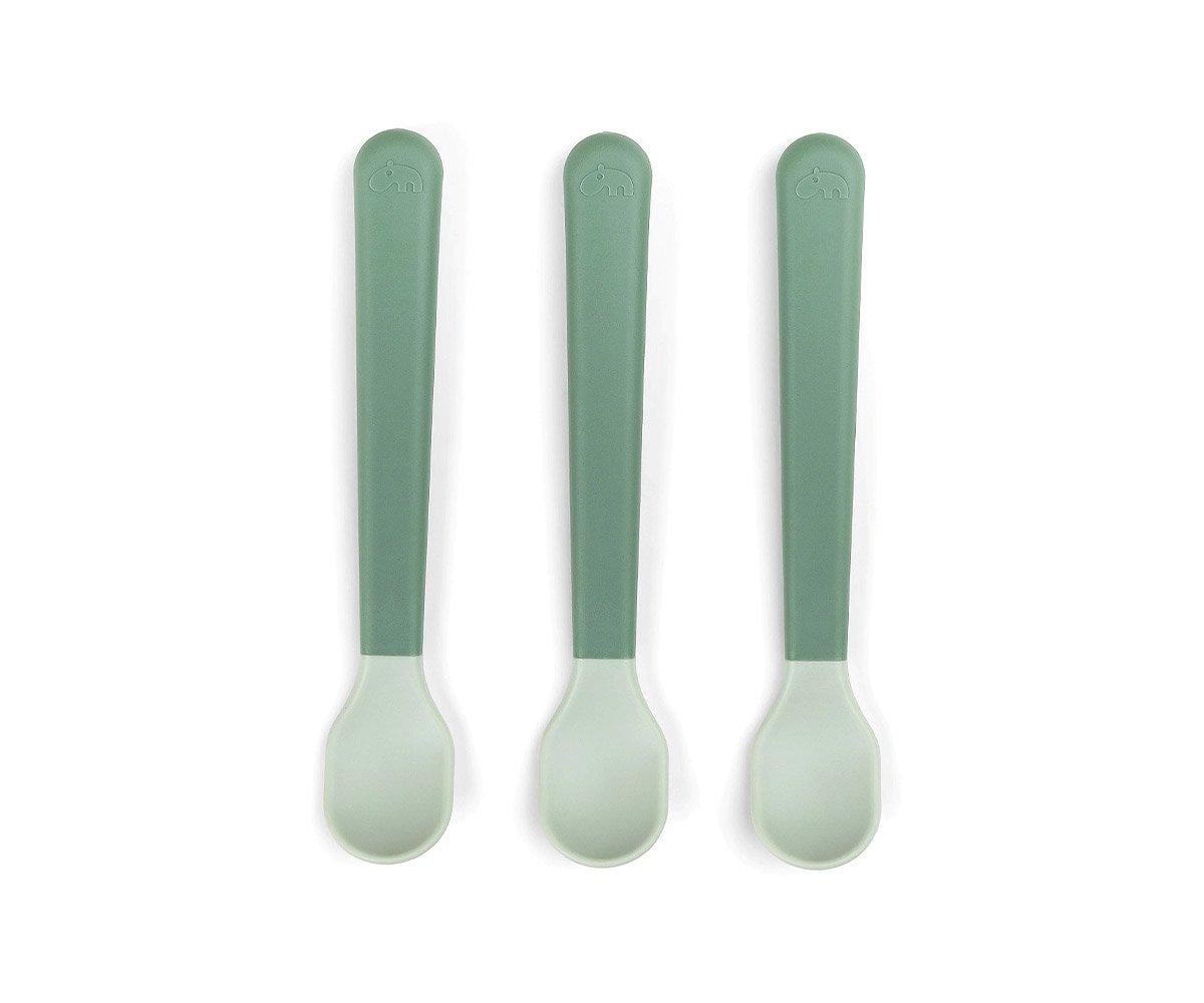 Pack 3 Cucharas para Bebé Fácil Agarre Foodie Green - Tutete