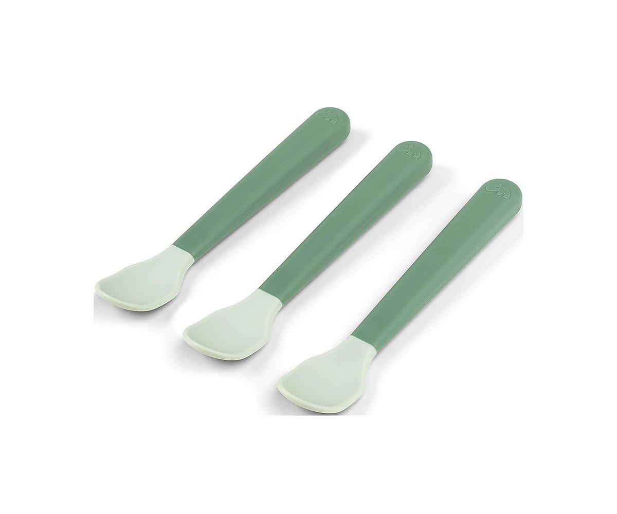 Pack 3 Cucharas para Bebé Fácil Agarre Foodie Green - Tutete
