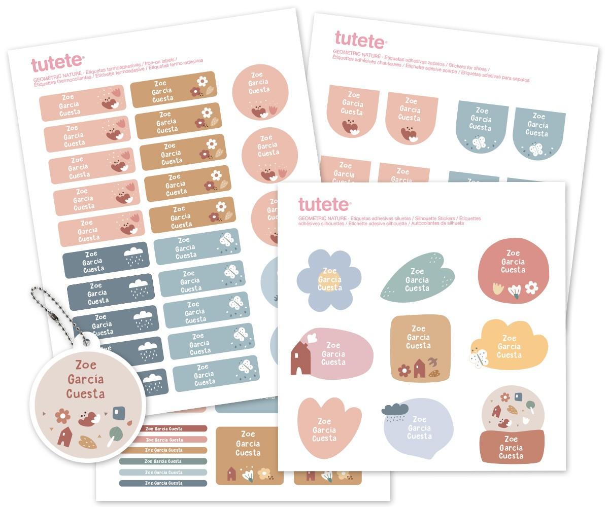 Pack Combinado Termo y Pegatinas Geometric Nature - Tutete