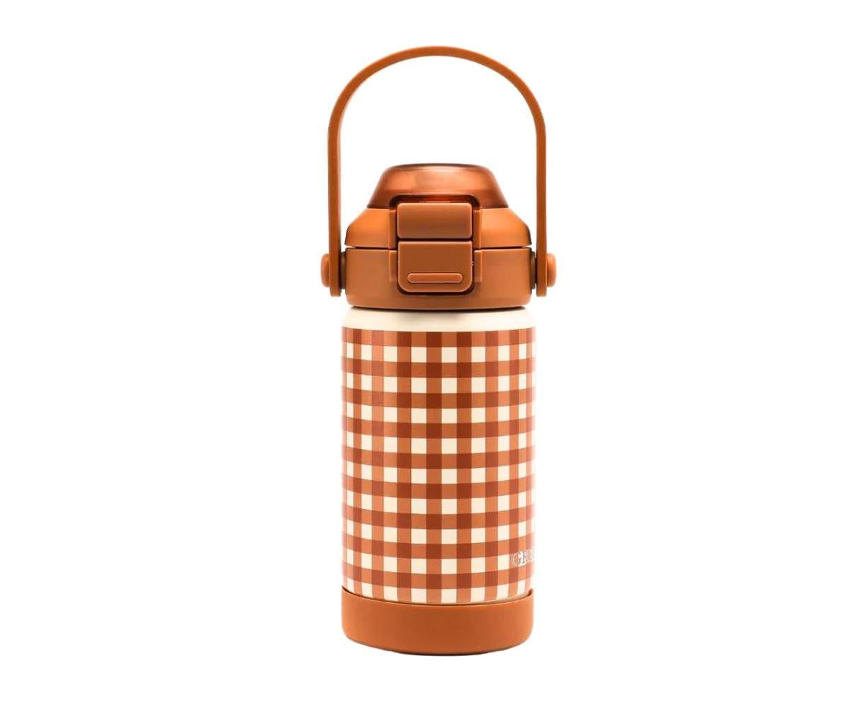 Botella Térmica Acero Sip + Chug Sienna Gingham 350ml - Tutete