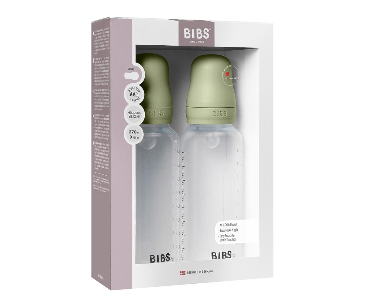 2 Biberons en Plastique BIBS Silicone Sage 270 ml - Tutete